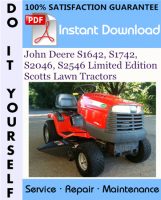 John Deere S1642, S1742, S2046, S2546 Limited Edition Scotts Lawn ...