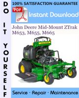 John Deere Mid-Mount ZTrak M653, M655, M665 Technical Manual – PDF Download