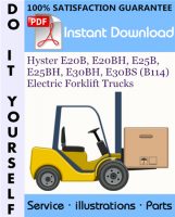 Hyster E20B, E20BH, E25B, E25BH, E30BH, E30BS (B114) Electric Forklift ...
